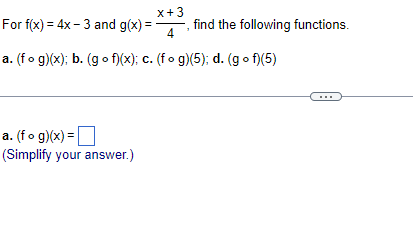 Solved For f(x)=1−x and g(x)=4x2+x+7, find the following | Chegg.com