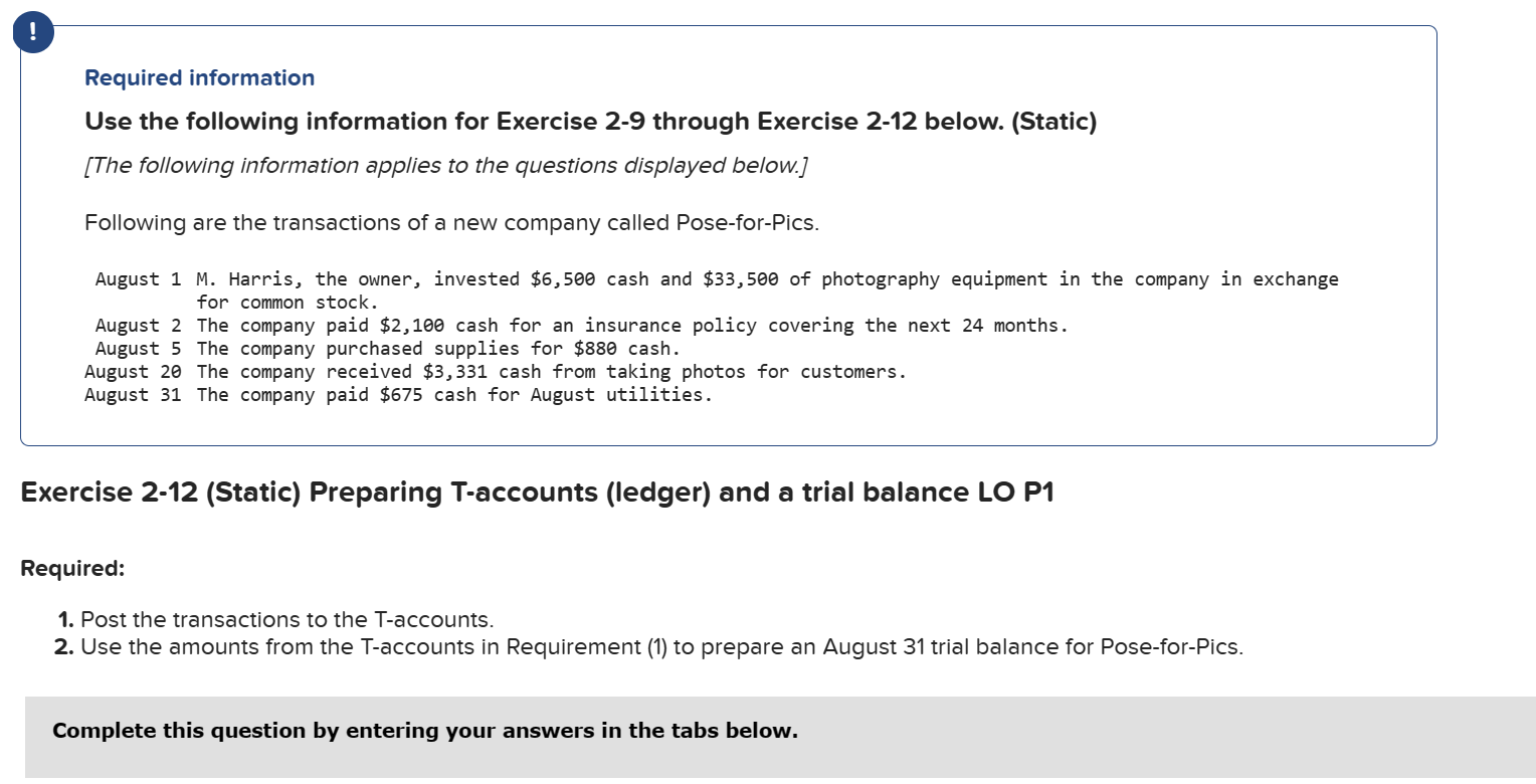 Solved Required information Use the following information | Chegg.com