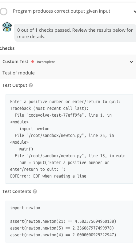 Solved Elena complains that the recursive newton function in | Chegg.com