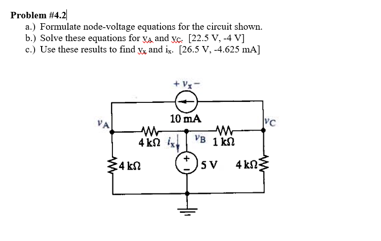 Solved Problem 41 A Formulate Node Voltage Equations 1599