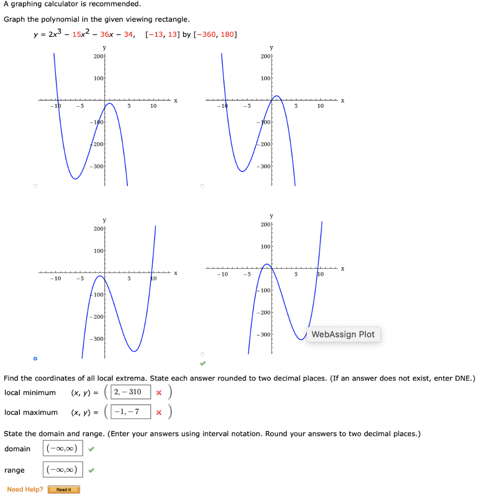 Solved A graphing calculator is recommended. Graph the | Chegg.com