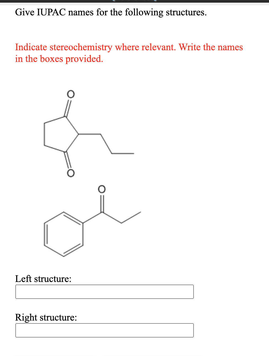 Solved Give IUPAC names for the following structures. | Chegg.com