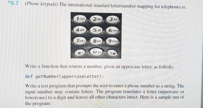 Solved 8.7 (Phone keypads) The international standard | Chegg.com