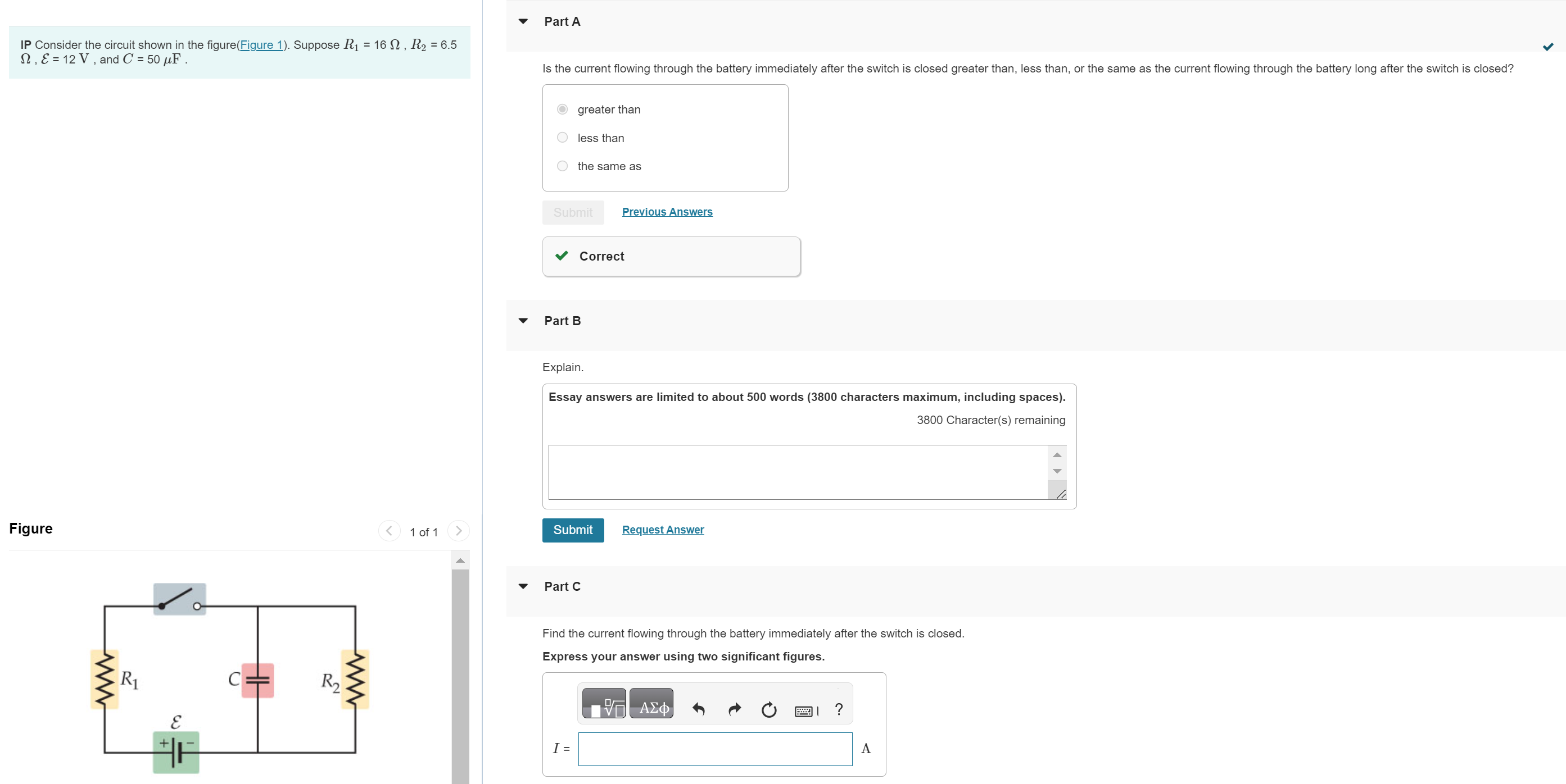 Solved IP Consider the circuit shown in the figure(Figure | Chegg.com