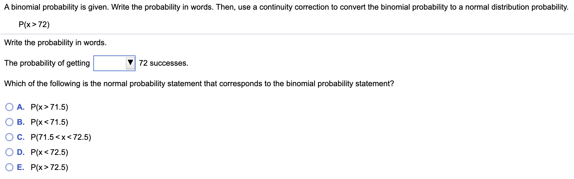 Solved A binomial probability is given. Write the | Chegg.com