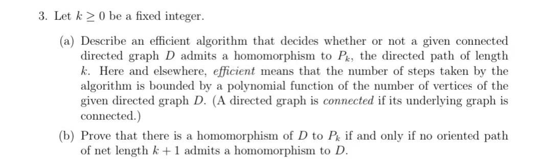 Solved 3. Let k≥0 be a fixed integer. (a) Describe an | Chegg.com
