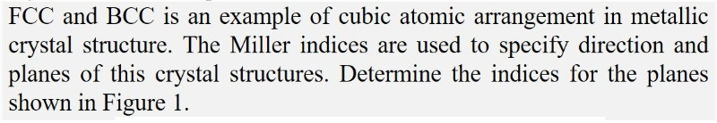 Solved crystal structure. The Miller indices are used to | Chegg.com