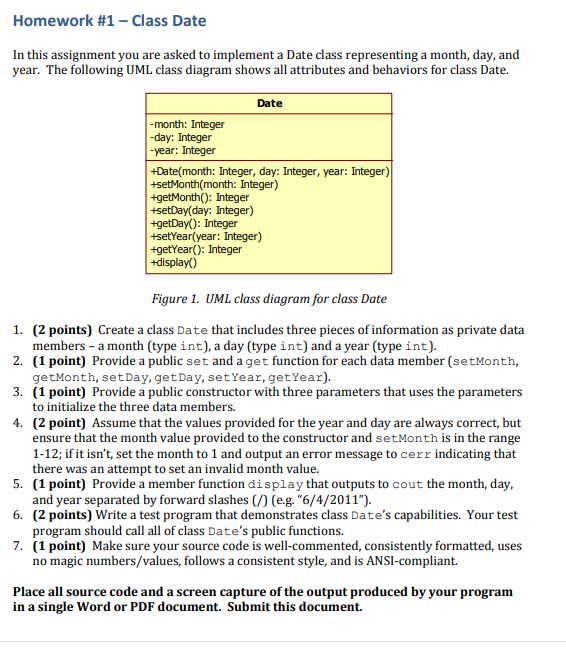 Solved Homework \#1 - Class Date In this assignment you are | Chegg.com
