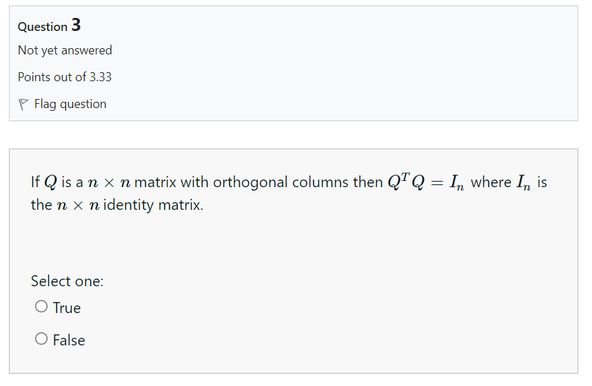 Solved Question 3 Not yet answered Points out of 3.33 Flag | Chegg.com