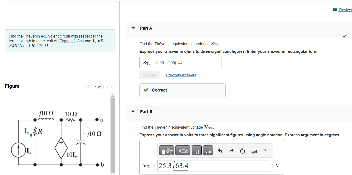 Solved Find the Thévenin equivalent circuit with respect to | Chegg.com