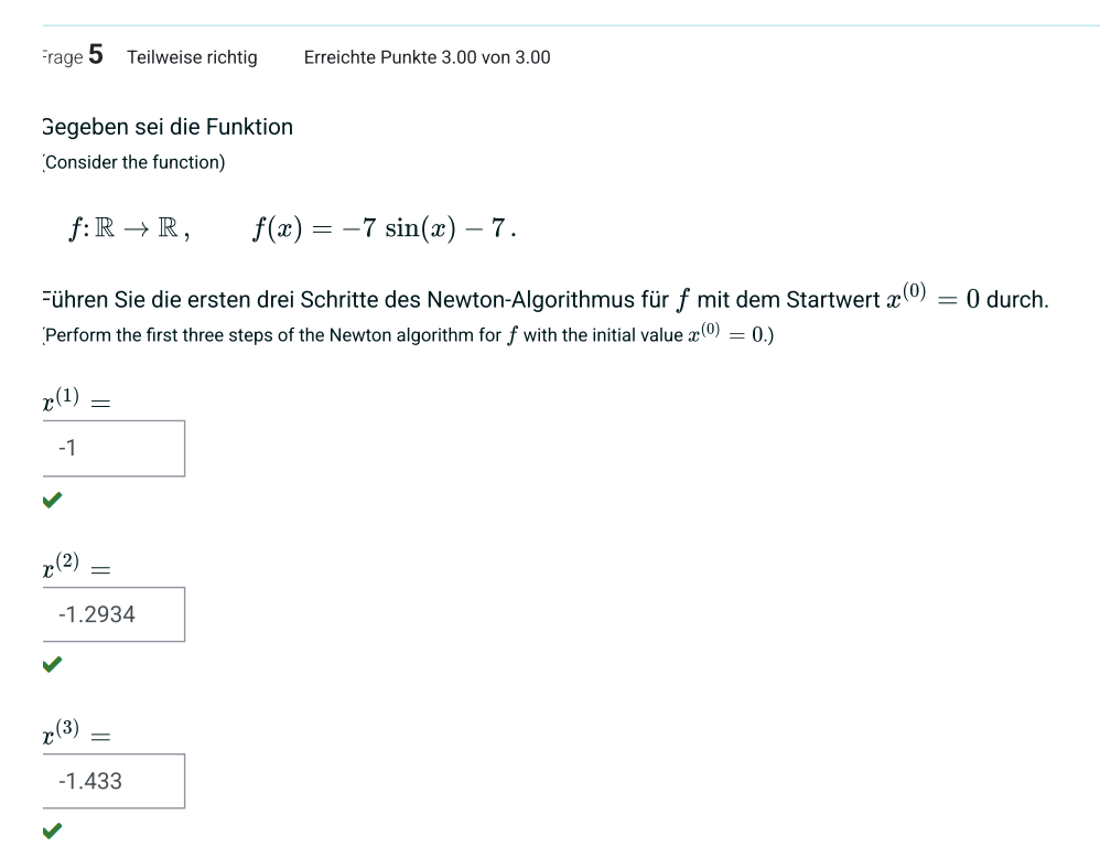 Solved Jegeben sei die Funktion 'Consider the function) \\[ | Chegg.com
