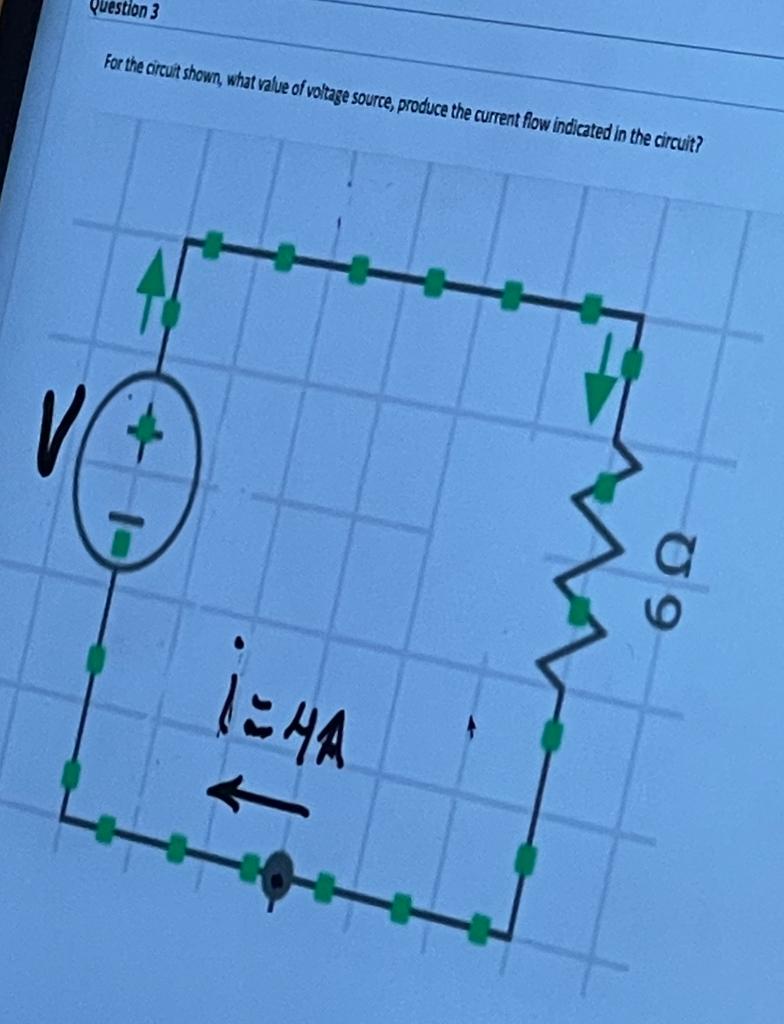 Solved Question3 For the circuit shown, what value of | Chegg.com