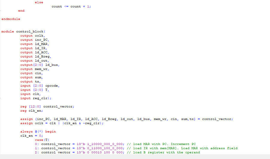Solved module instruction_decoderrrl( input [2:01 opcode, | Chegg.com