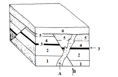 Solved Unit 3, the black layer, is a sedimentary layer. a) | Chegg.com