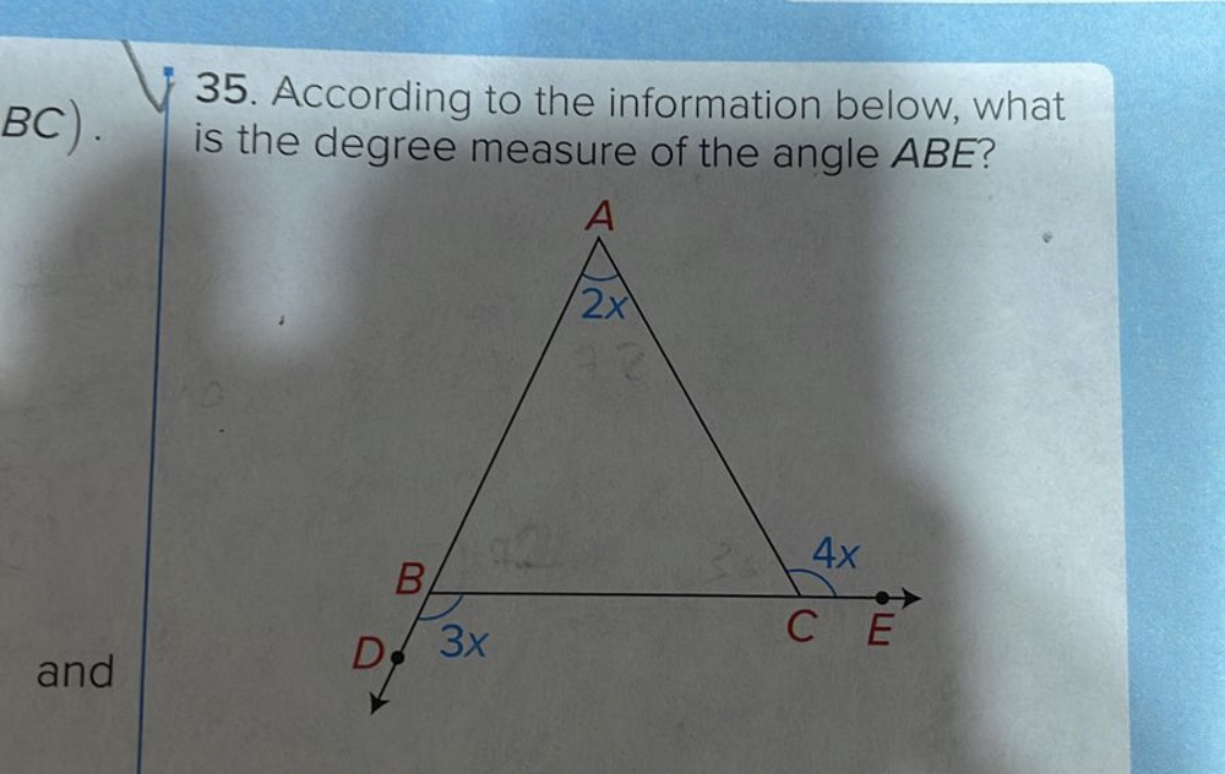 Solved 34. In the figure, CA⊥AF. What is the degree measure | Chegg.com