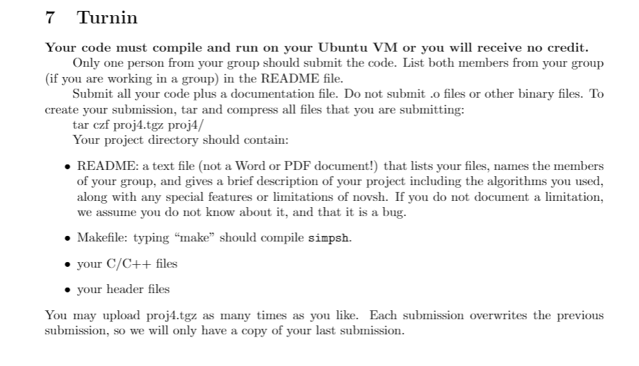 Solved For this project you will implement a simple shell, | Chegg.com