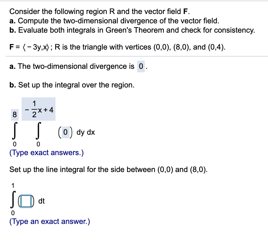 Solved Consider the following region R and the vector field | Chegg.com Solved Consider the following region R and the vector field | Chegg.com