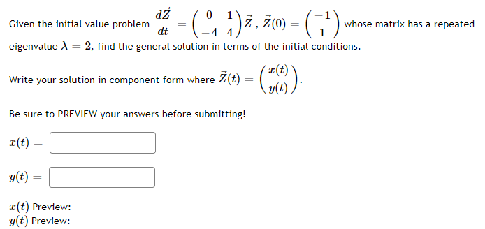 Solved Given the initial value problem | Chegg.com