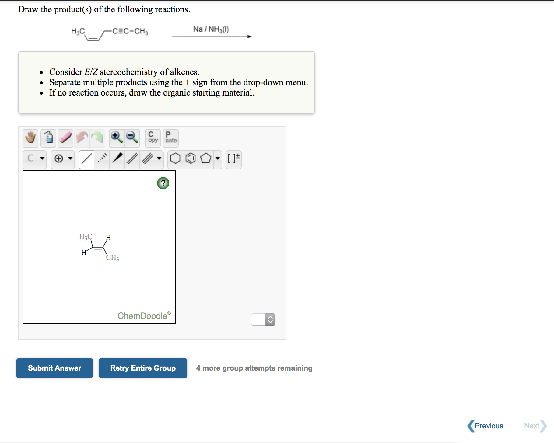 Solved Draw the product(s) of the following reactions. HC | Chegg.com