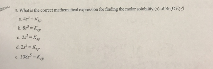Solved 3. What is the correct mathematical expression for | Chegg.com