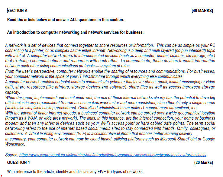 Solved Read the article below and answer ALL questions in | Chegg.com
