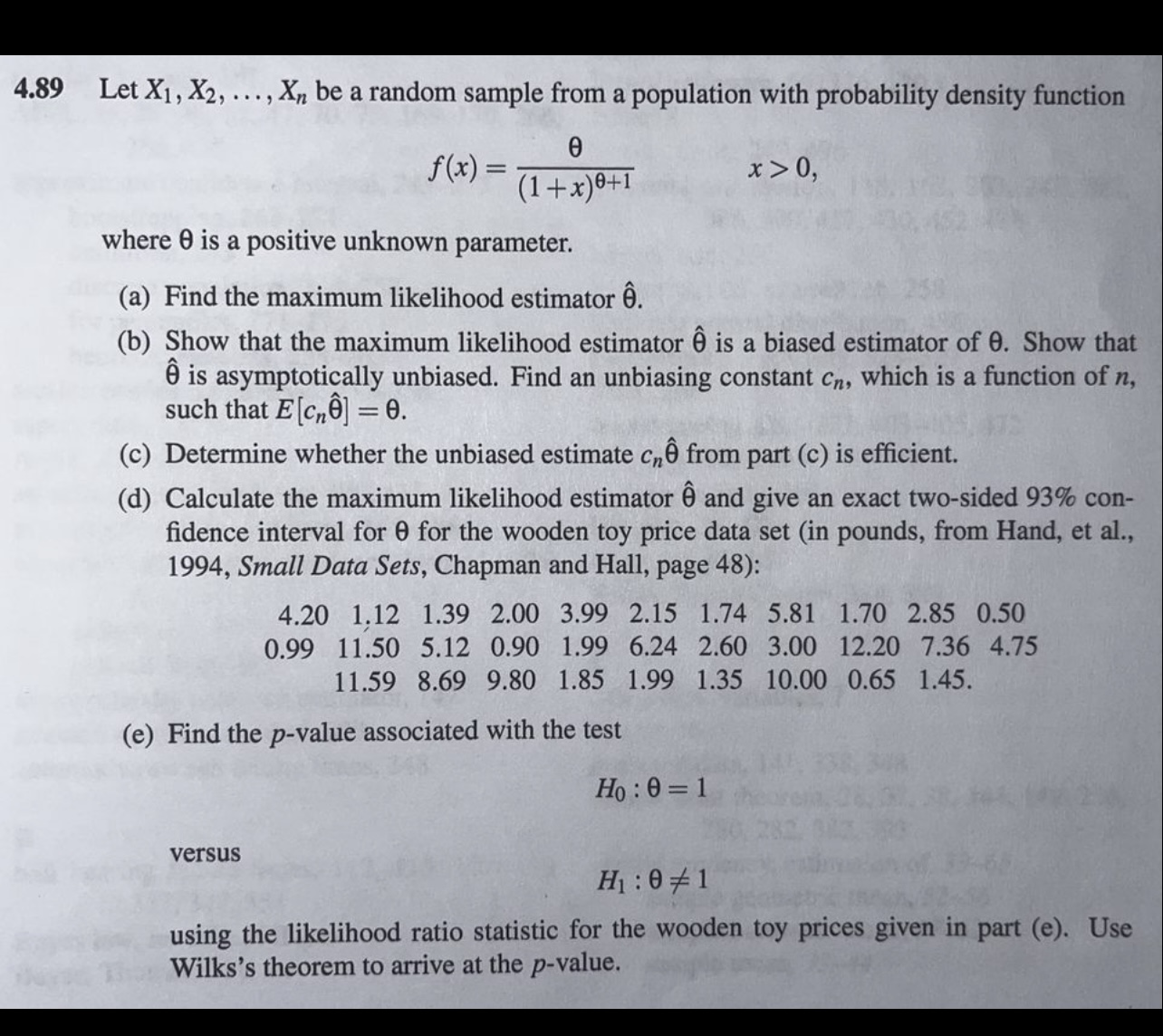 Solved 9 Let X1,X2,…,Xn be a random sample from a population | Chegg.com