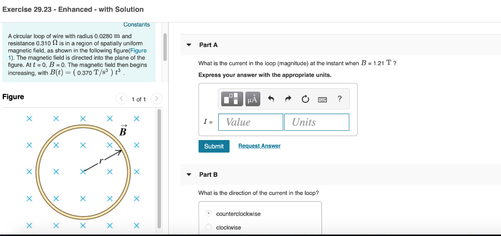 Solved Exercise 29.23 Enhanced - with Solution Constants A | Chegg.com