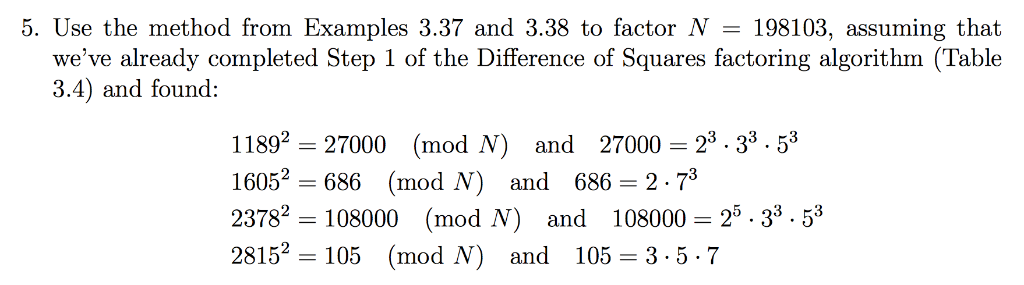 Solved 5. Use the method from Examples 3.37 and 3.38 to | Chegg.com