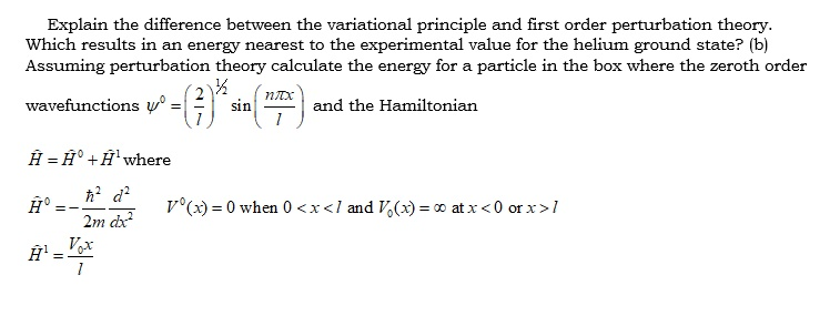 Solved Explain the difference between the variational | Chegg.com