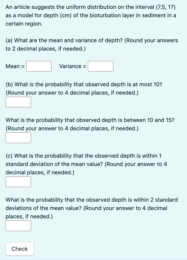 Solved An article suggests the uniform distribution on the | Chegg.com
