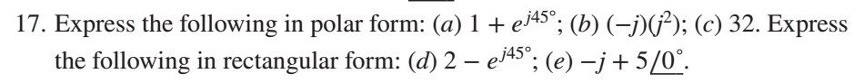 Solved 17. Express the following in polar form: (a) 1 + | Chegg.com