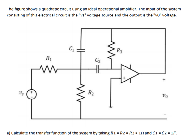 Solved The figure shows a quadratic circuit using an ideal | Chegg.com