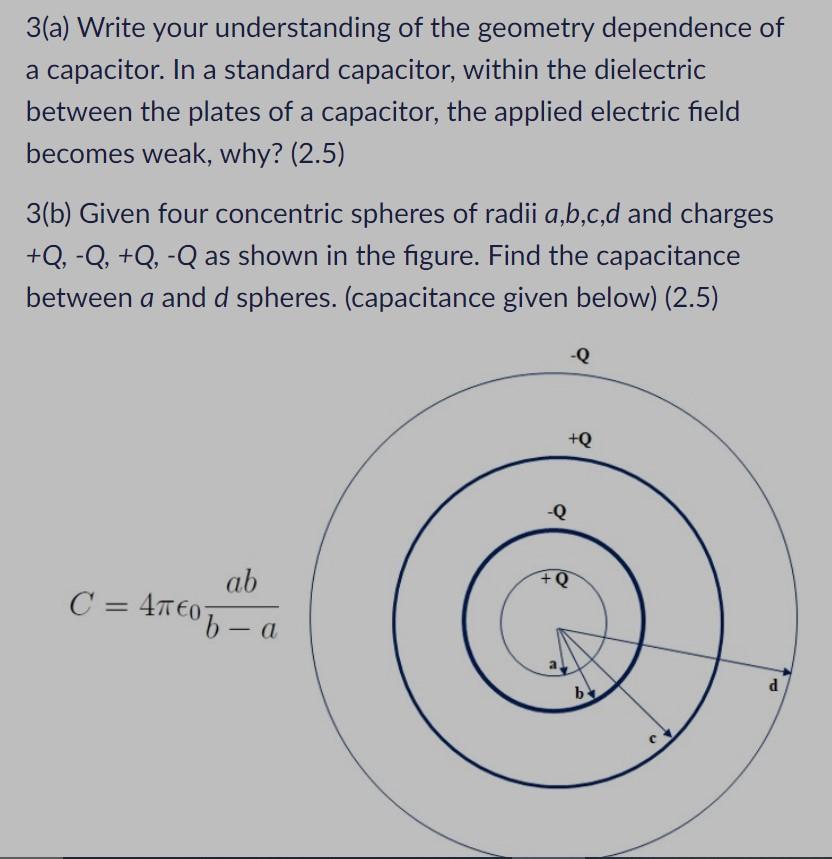Solved a 3(a) Write your understanding of the geometry | Chegg.com