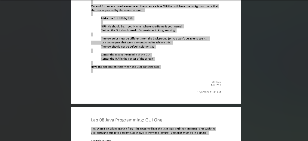 Solved Ask the user to enter 3 values 1 for a red value, 1 | Chegg.com