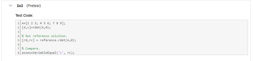 Solved Function 2 function [d, count ]=rdet(A, | Chegg.com
