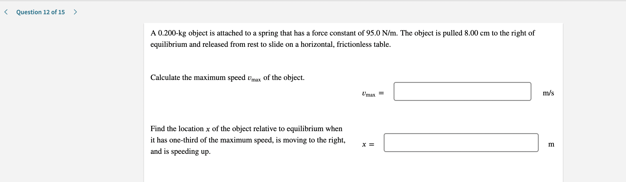 Solved A 0.200-kg object is attached | Chegg.com
