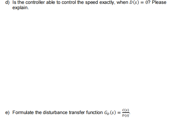 Solved A cruise (velocity) controller of an automobile has | Chegg.com