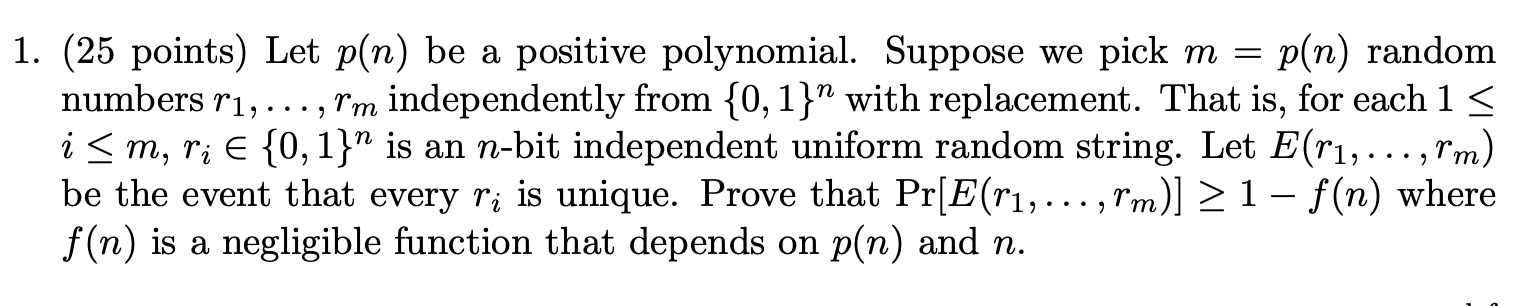 Solved 1. (25 points) Let p(n) be a positive polynomial. | Chegg.com