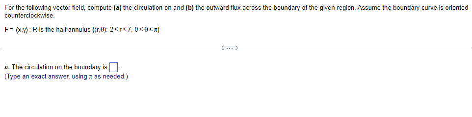 Solved For the following vector field, compute (a) the | Chegg.com