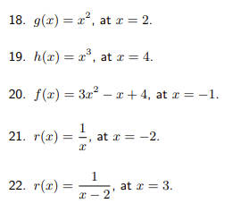 Solved In Exercises 15−22, a function and an x-value c are | Chegg.com