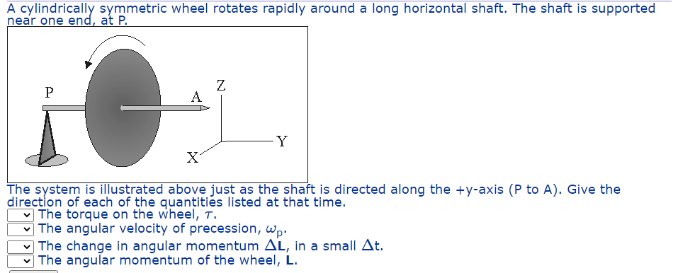 Solved A Cylindrically Symmetric Wheel Rotates Rapidly