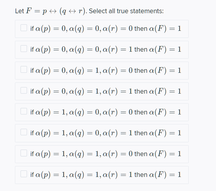 Solved For each of the following formulas, list the values | Chegg.com