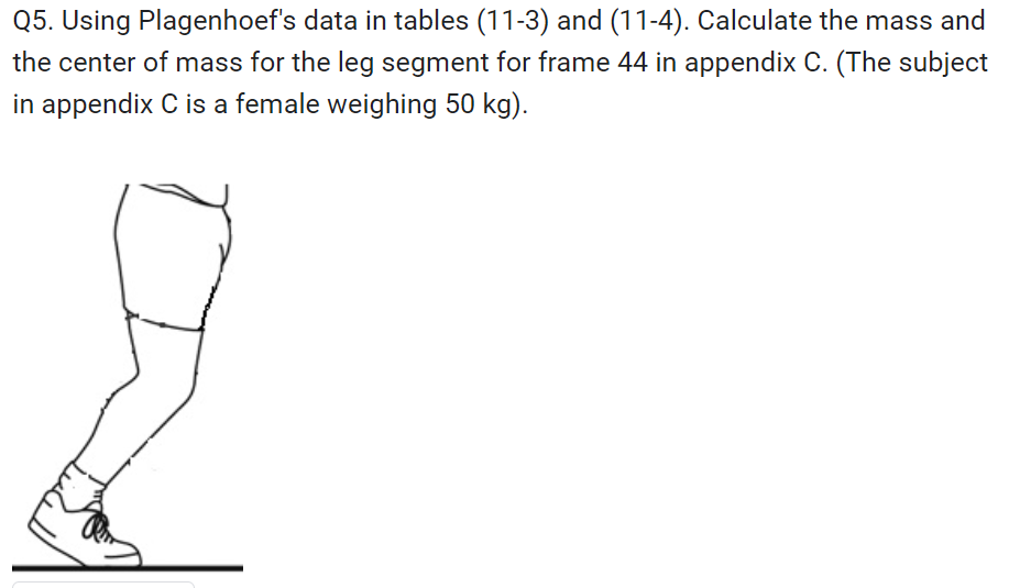 Q5. ﻿Using Plagenhoef's data in tables (11-3) ﻿and | Chegg.com