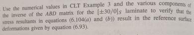 Use the numerical values in CLT Example 3 and the | Chegg.com