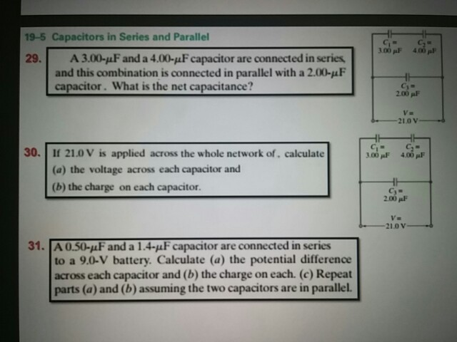 Solved 19-5 Capacitors in Series and Parallel 29. | A | Chegg.com