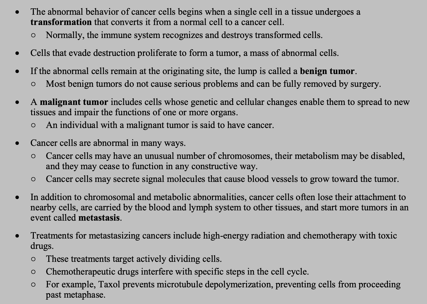 Solved - Cancer cells exhibit neither density-dependent | Chegg.com