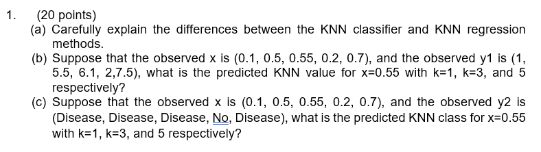 Solved 1. (20 points) (a) Carefully explain the differences | Chegg.com