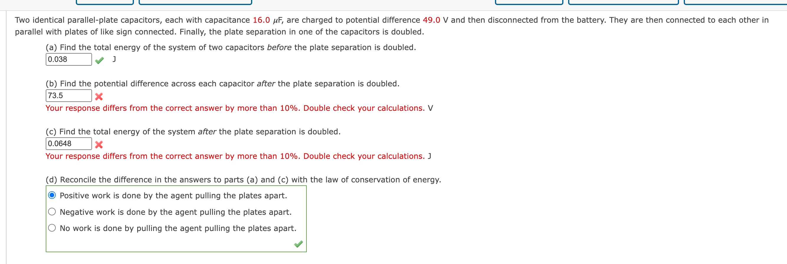 Solved Consider the system of capacitors shown in the figure | Chegg.com