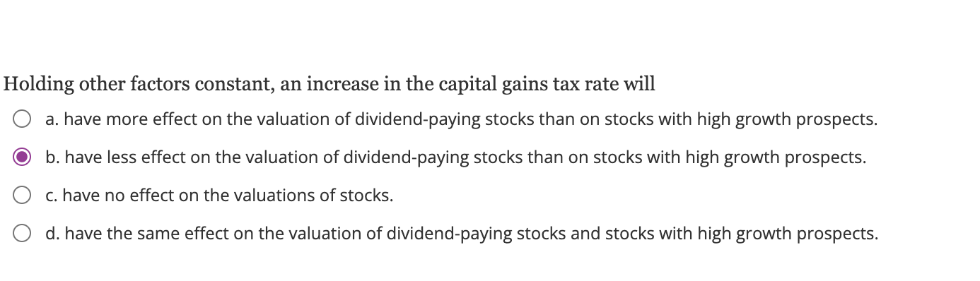 Solved Holding other factors constant, an increase in the | Chegg.com