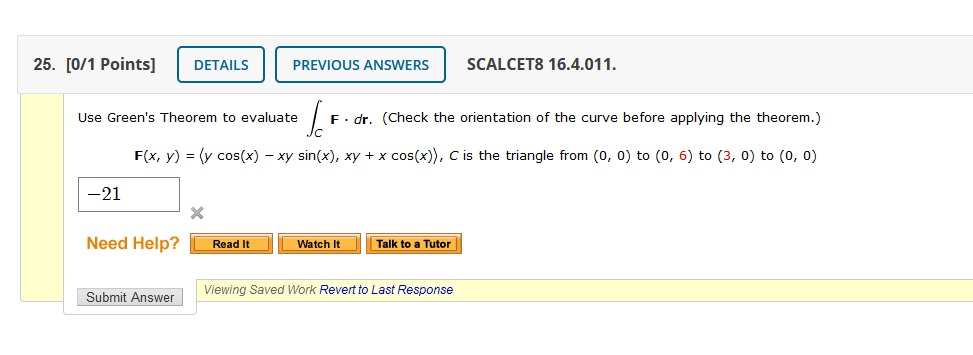 Solved 25. [0/1 Points] DETAILS PREVIOUS ANSWERS SCALCET8 | Chegg.com
